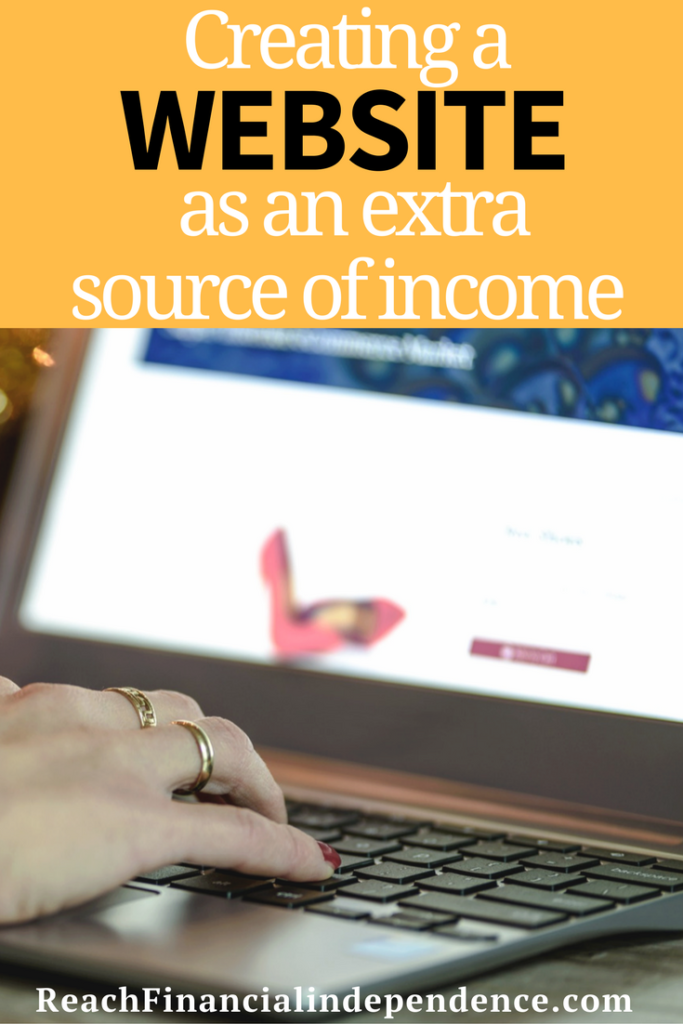 Creating a website as an extra source of income.